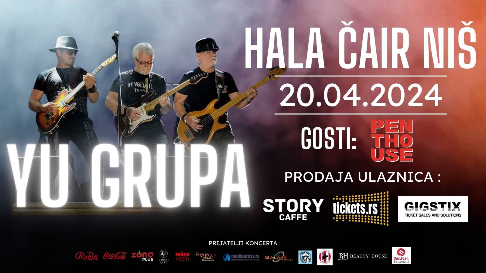 Akcija u Story caffe-u povodom koncerta YU grupe: Uz kupljene dve karte ...